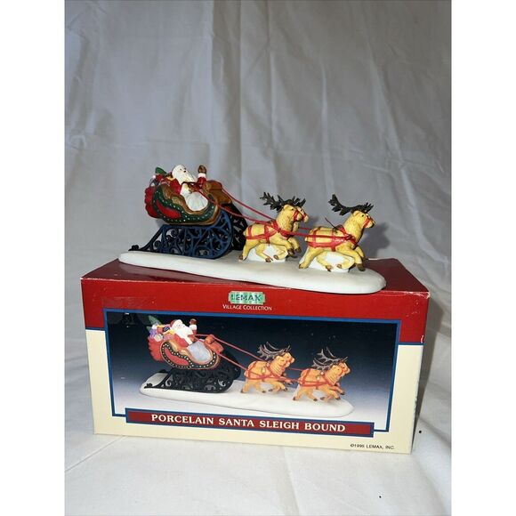 Lemax | Holiday | Lemax Porcelain Santa Sleigh Bound Collectibles ...